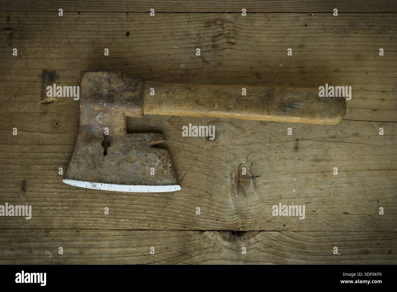 Old used hatchet ax hi-res stock photography and images - Alamy