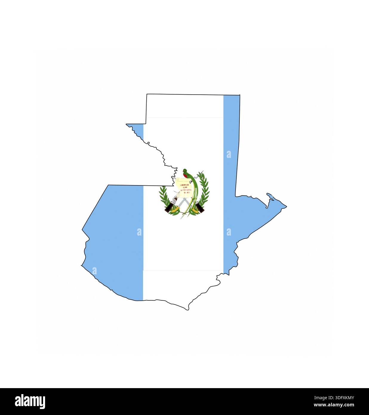 Guatemala country flag map shape national symbol Stock Photo - Alamy