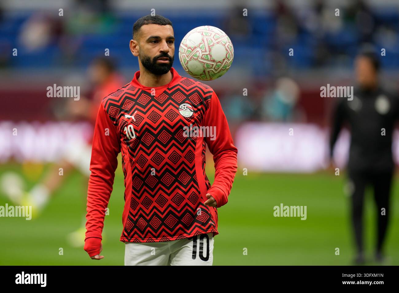 Egypt's Mohamed Salah warms up before the Africa Cup of Nations ...
