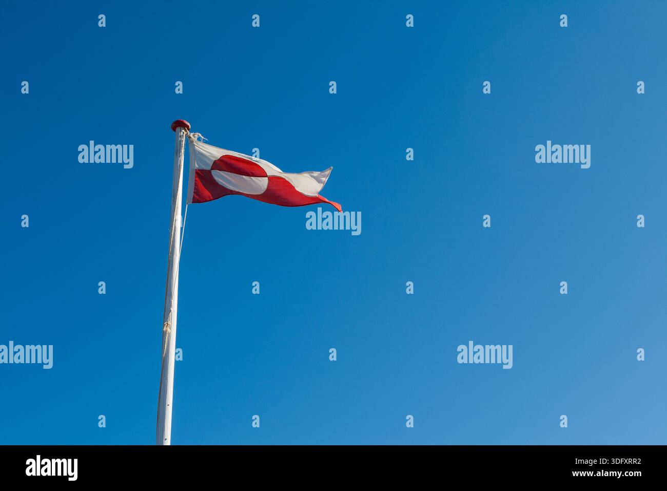 Flag of Greenland, July 28, 2009, in Greenland, Denmark. 14 JANUARY ...