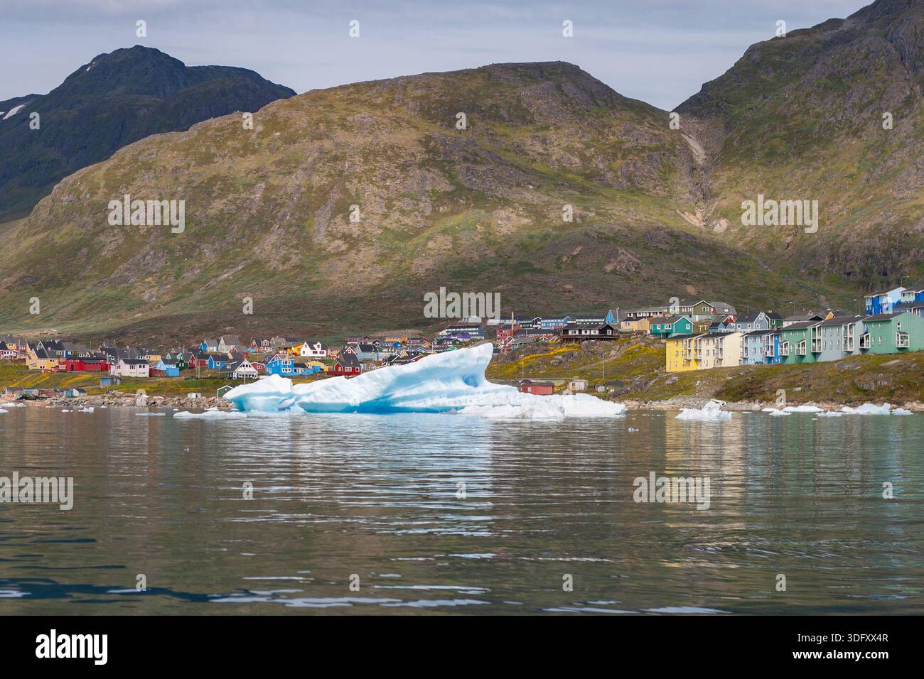 Iceberg near the village of Narsaq, on July 21, 2009, in Igaliko ...