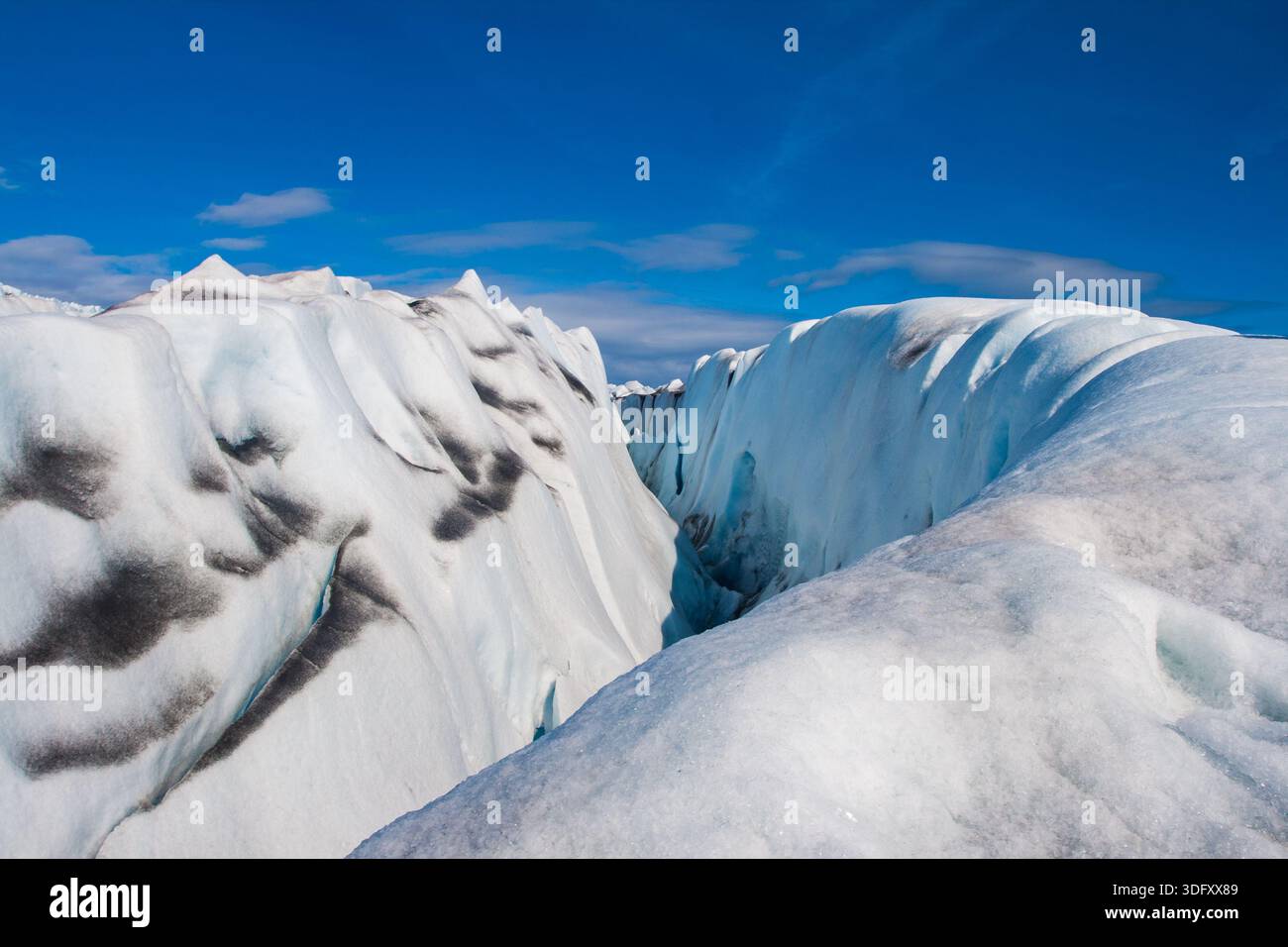 Crevasse inside a glacier on July 26, 2009, in Greenland, Denmark. 14 ...