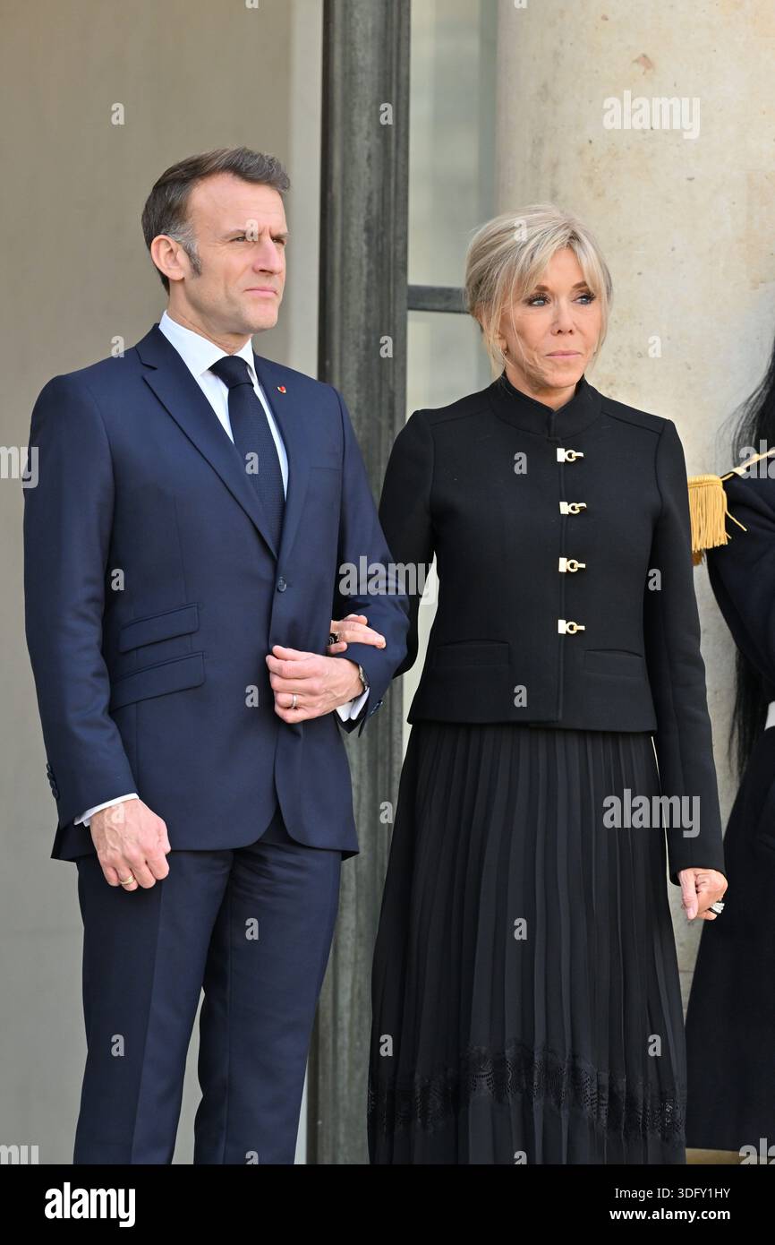King of Spain visits the palace l’Elysée, France Paris-Palais de l ...