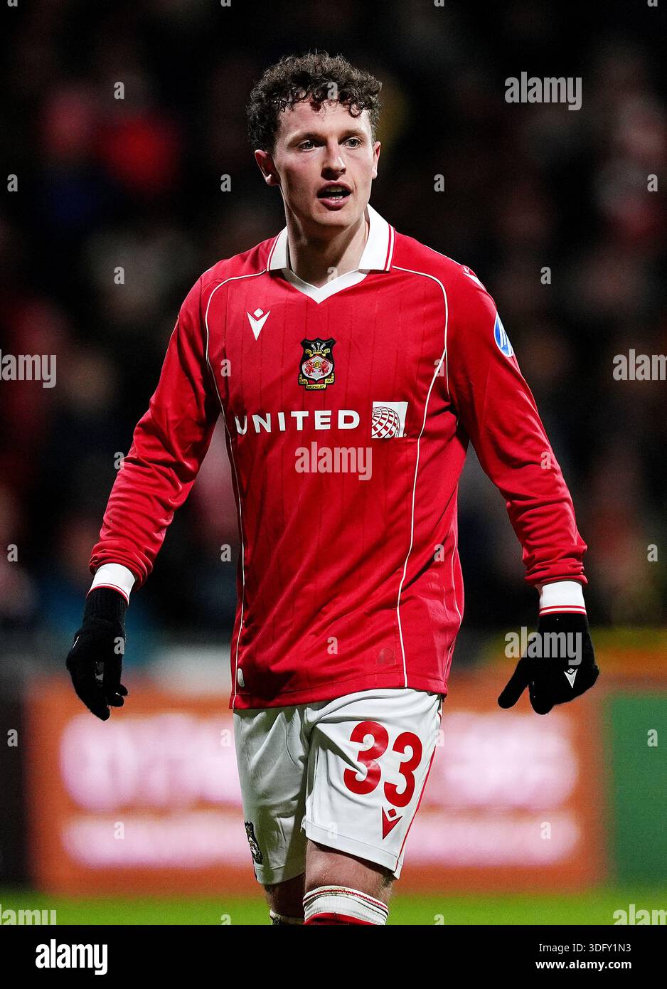 Wrexham's Nathan Broadhead during the Emirates FA Cup third round match ...