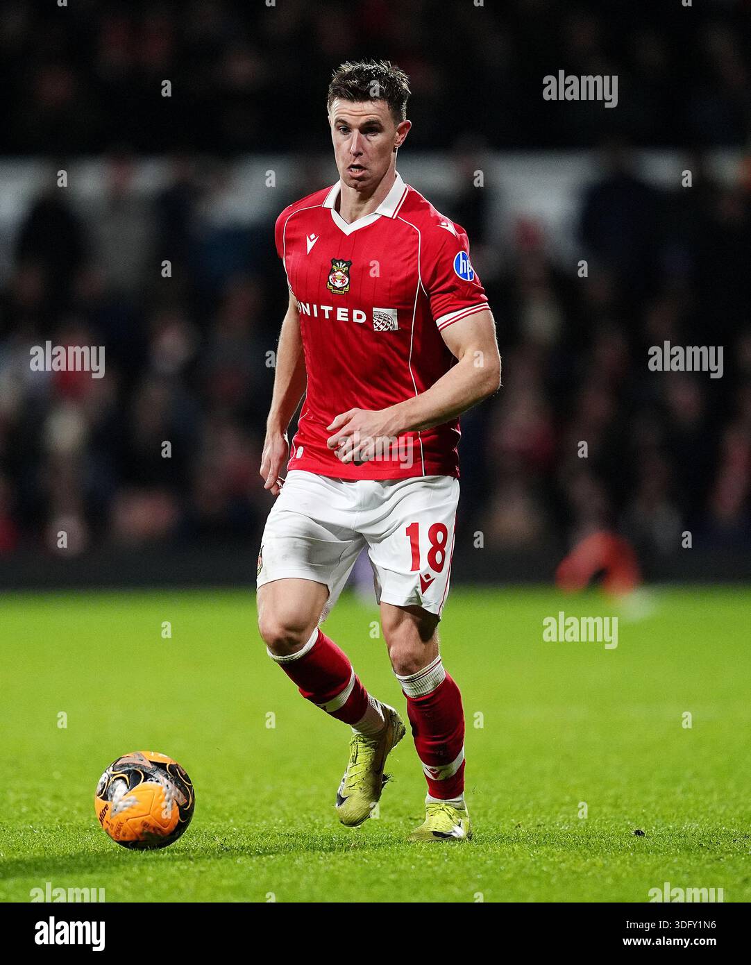 Wrexham's Ben Sheaf during the Emirates FA Cup third round match at ...