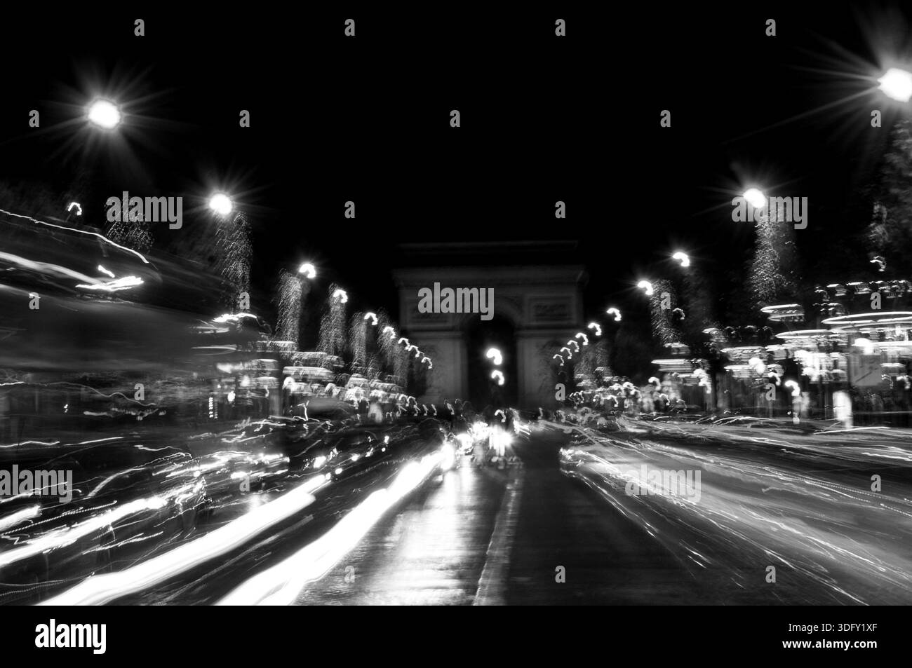 Blurred background cars Black and White Stock Photos & Images - Alamy