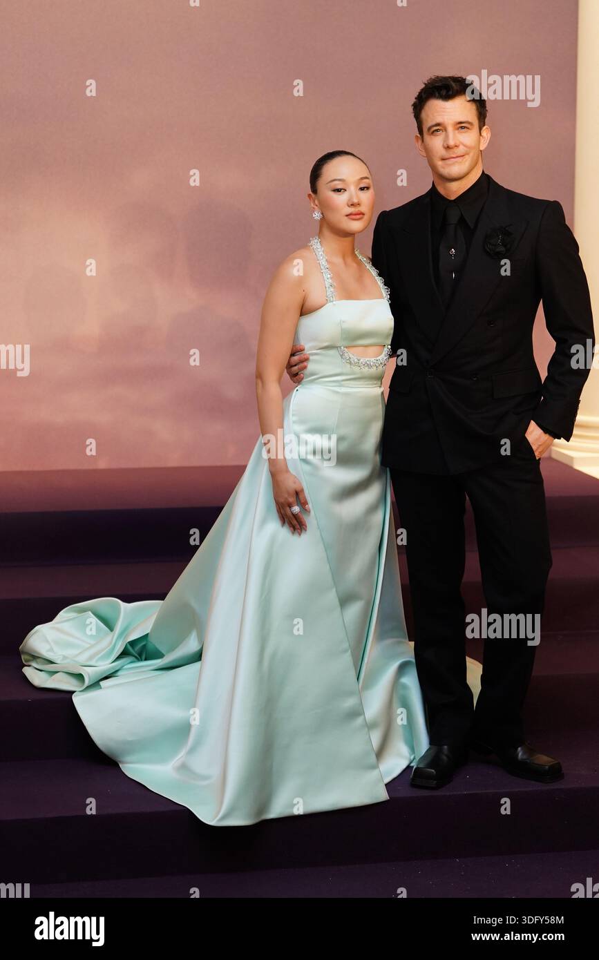 Yerin Ha and Luke Thompson attend the world premiere of season four of ...