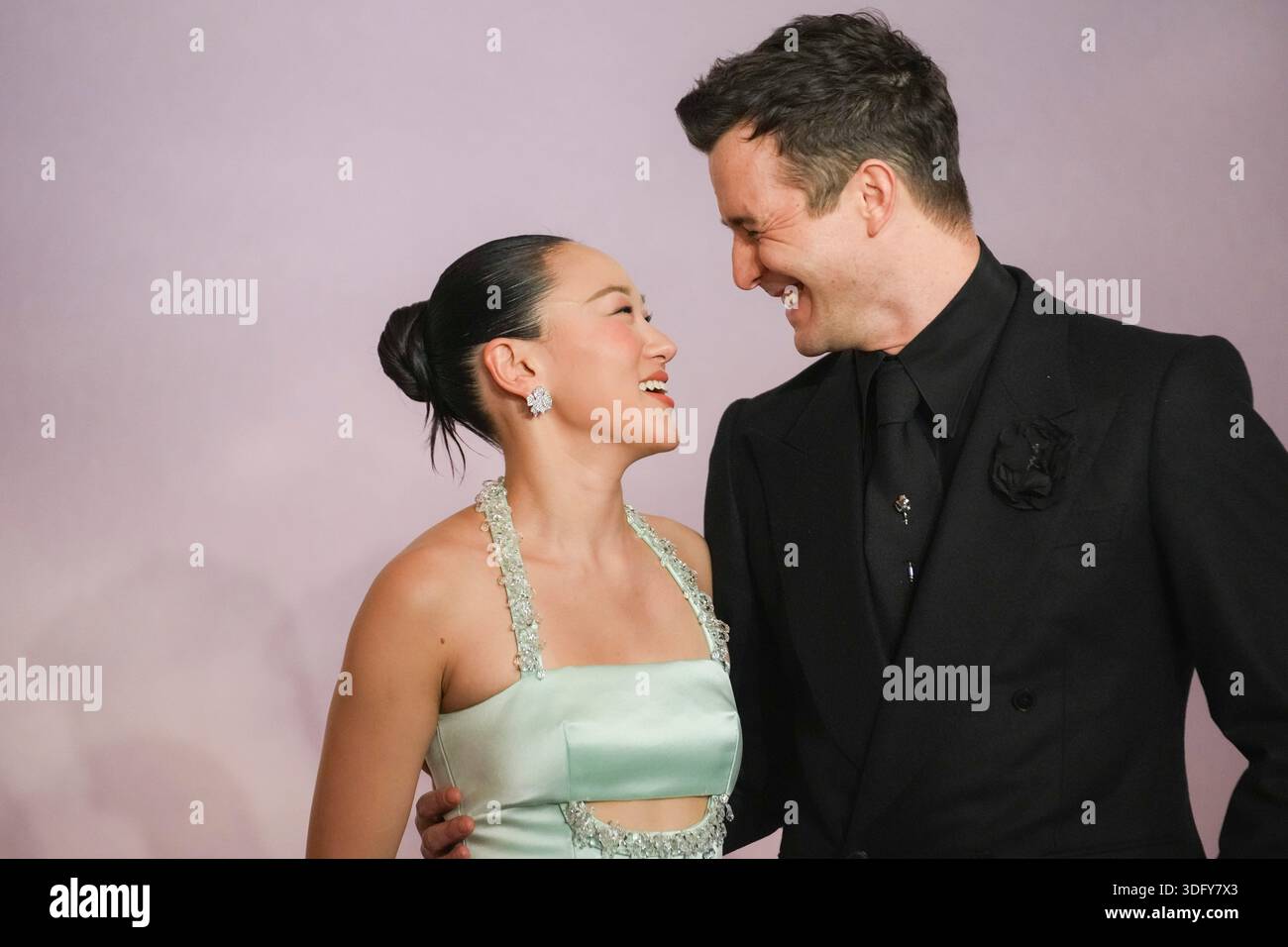 Yerin Ha and Luke Thompson arrive for the World premiere of "Bridgerton ...