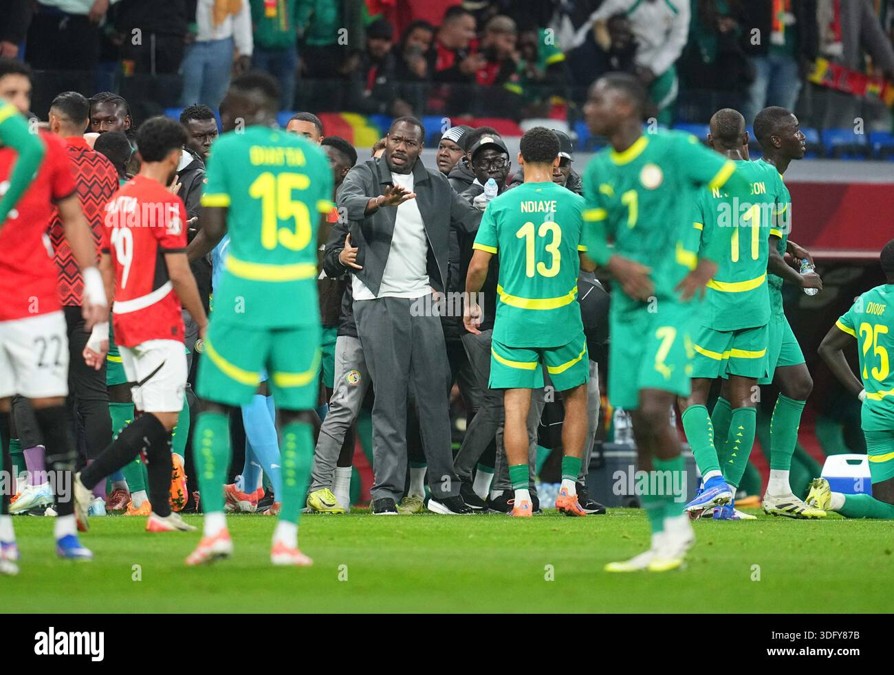 January 14 2026: Pape Thiaw of Senegal gestures during a 2025 AFCON ...