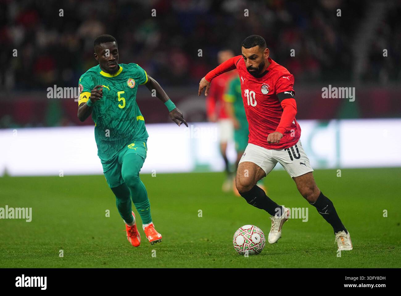 January 14 2026: Ismaila PathÃ© Ciss of Senegal and Mohamed Salah ...