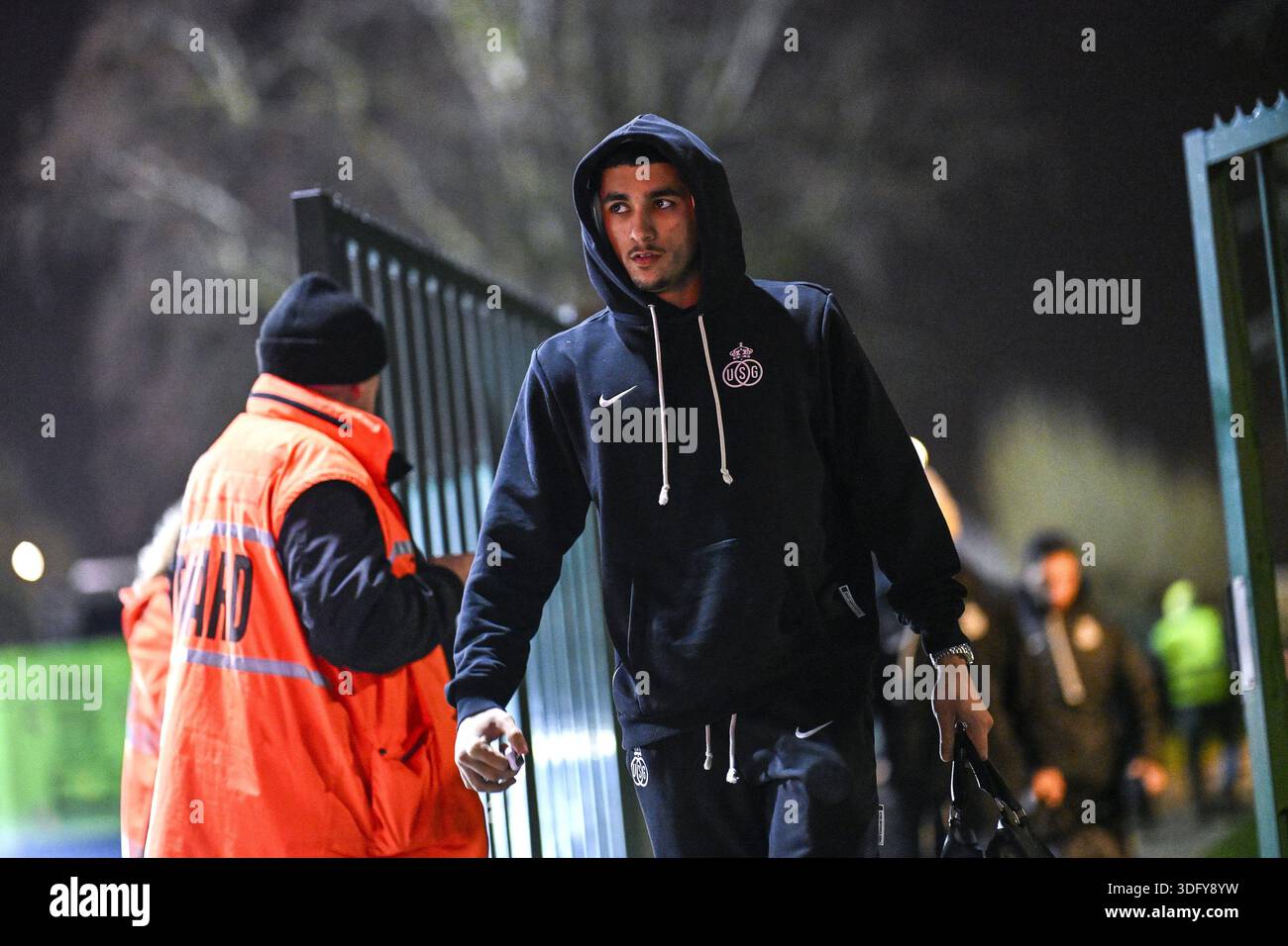 Union's Anan Khalaili arrives for a soccer game between FCV Dender EH ...