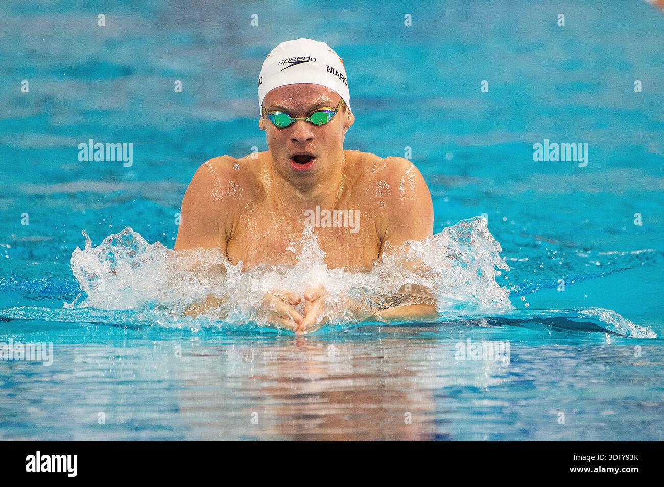 January 14, 2026: Leon Marchand competing in the menÕs 200 LC Meter ...