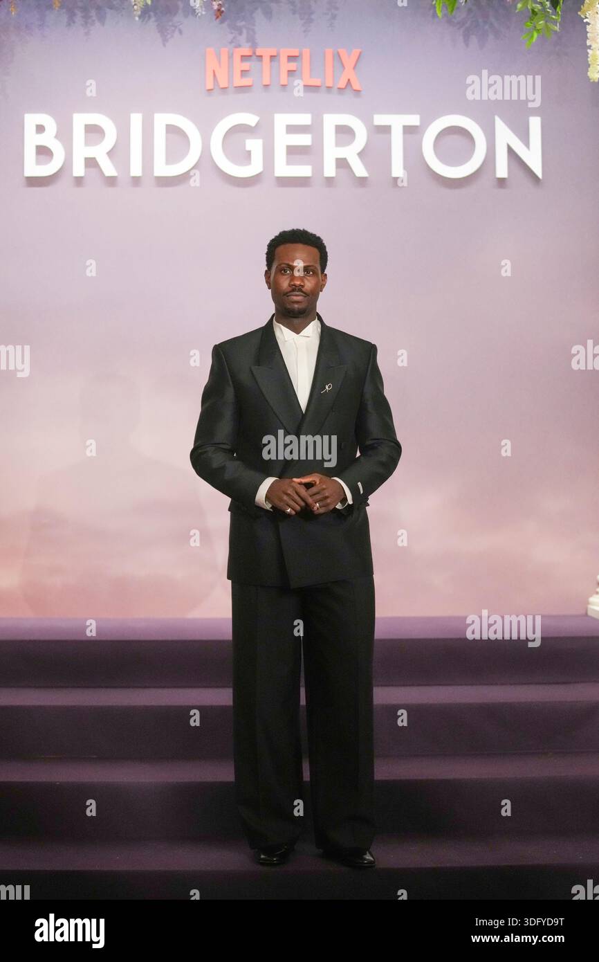 Victor Alli arrives for the World premiere of "Bridgerton" season 4 on ...