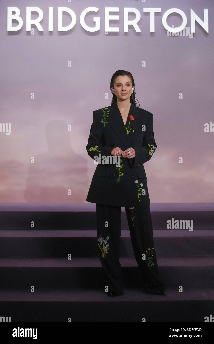 Claudia Jessie arrives for the World premiere of "Bridgerton" season 4 ...