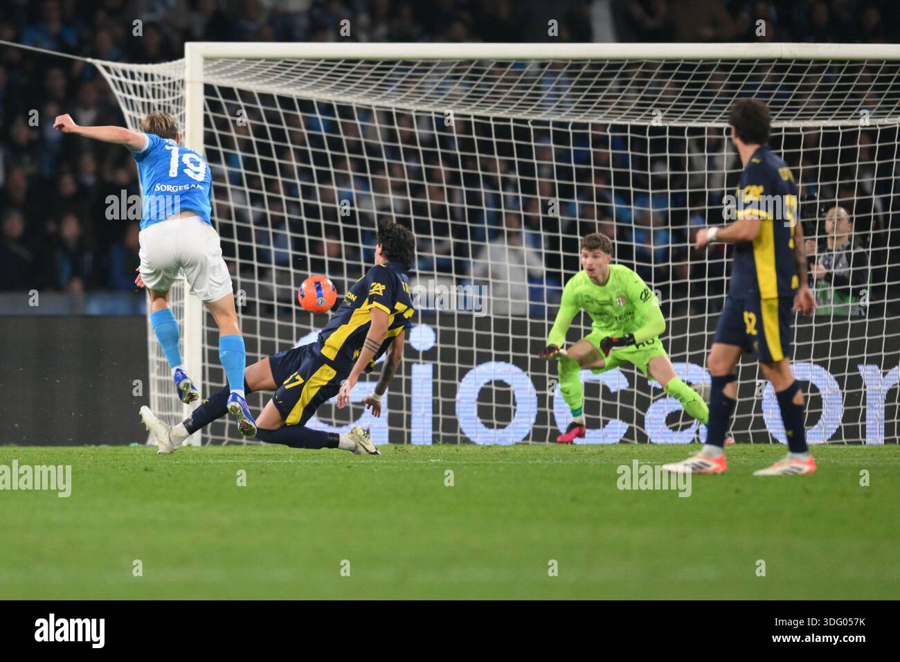 Diego Armando Maradona Stadium, Naples, Italy - Rasmus Hojlund of SSC ...