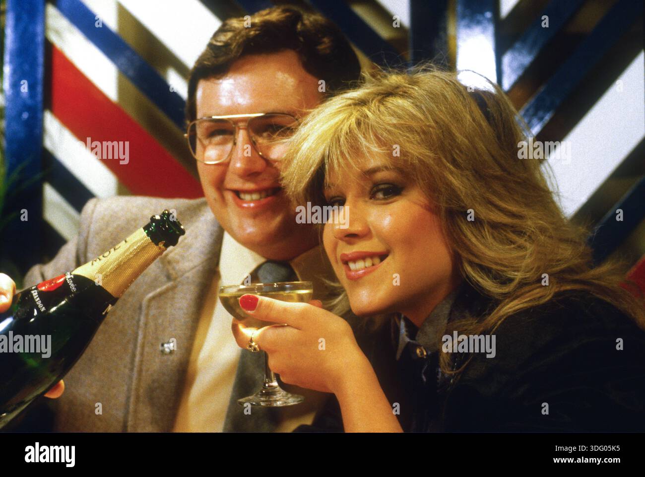 British model Samantha Fox drinking champagne 1989 Stock Photo - Alamy