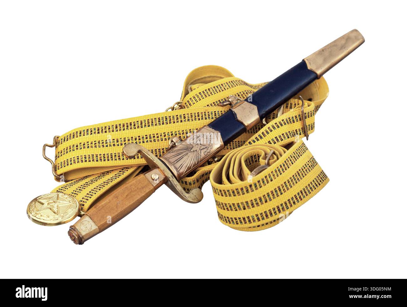 The dirk of the officer Soviet infantry and belt isolated on white ...