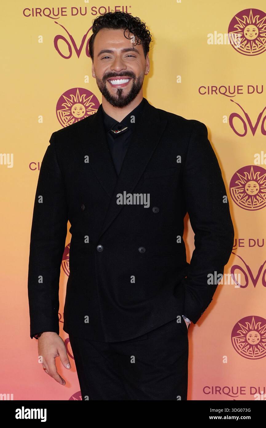 David Ancia attending the premiere of Cirque du Soleil's OVO at the ...