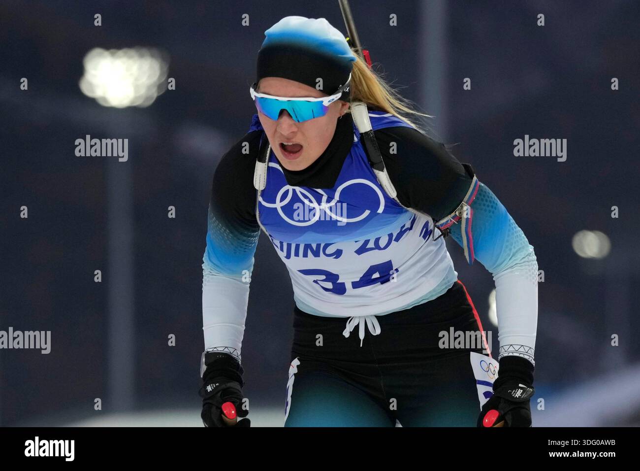 FILE - Ukaleq Astri Slettemark of Denmark skis during the women's 7.5 ...