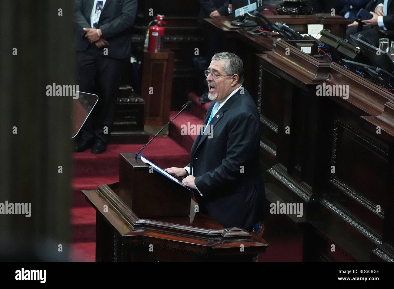 Guatemalan President Bernardo Arevalo delivers his second annual report ...