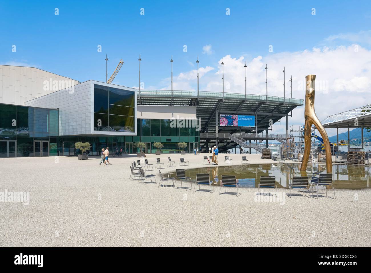 Venue of the Bregenz Festival, Bregenzer Festspiele with festival ...