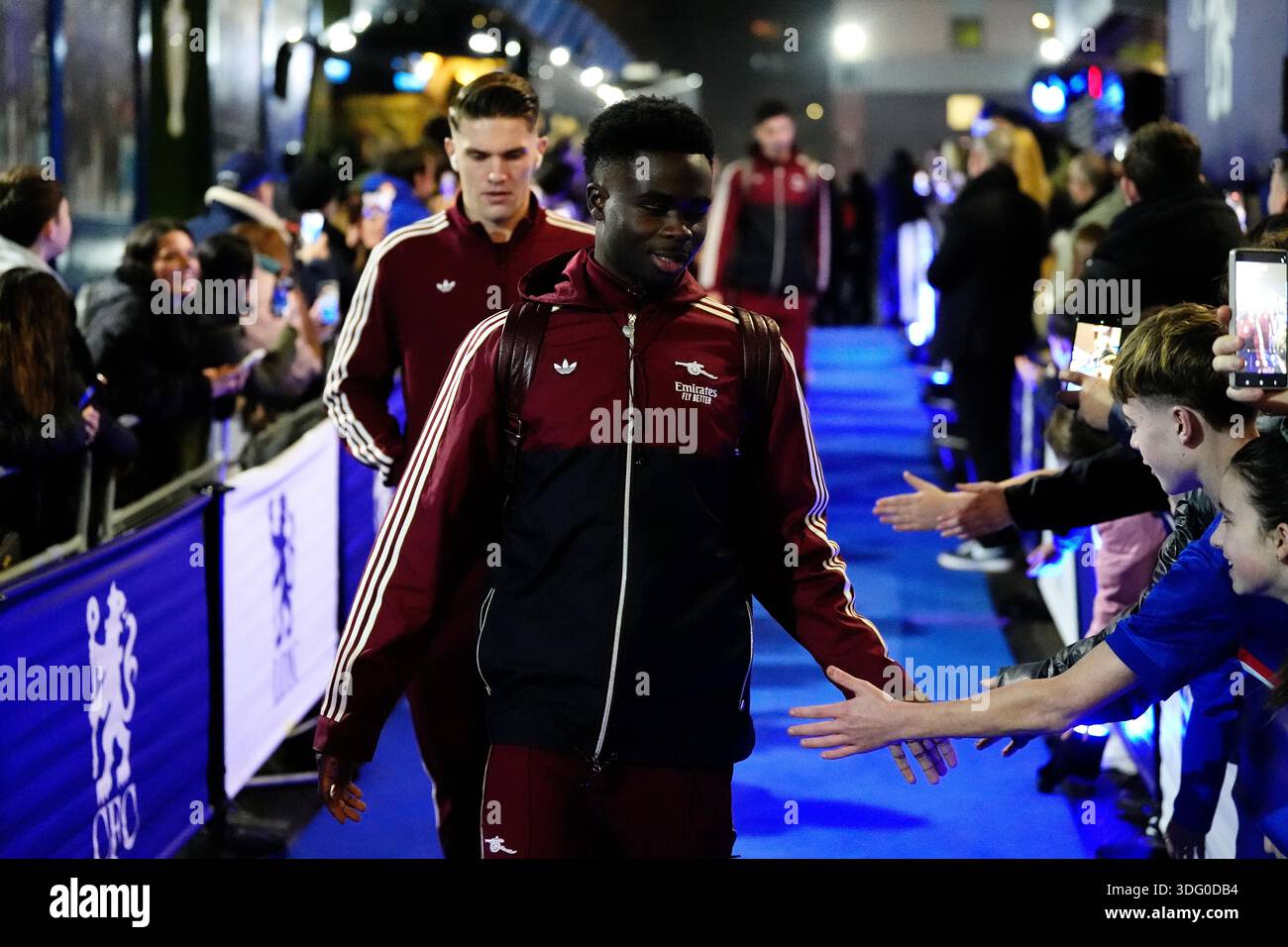 Arsenal's Bukayo Saka arrives ahead of the Carabao Cup semi-final first ...