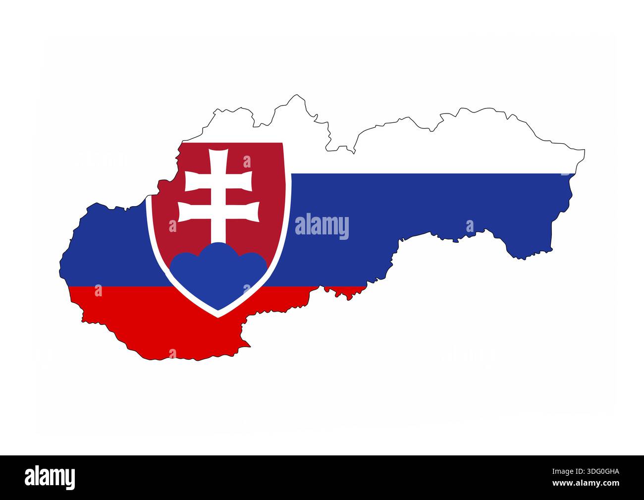 Slovakia europe map hi-res stock photography and images - Alamy