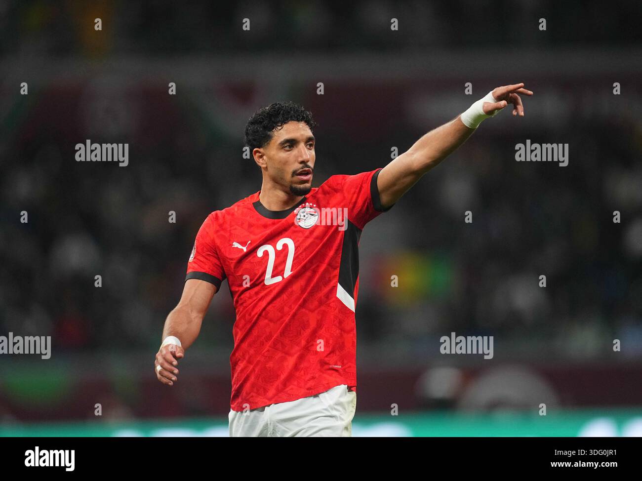 January 14 2026: Omar Khaled Mohamed Marmoush of Egypt gestures during ...
