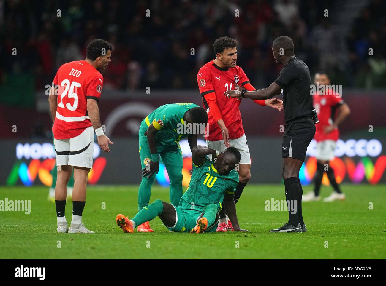 January 14 2026: Sadio Mane of Senegal on the ground during a 2025 ...