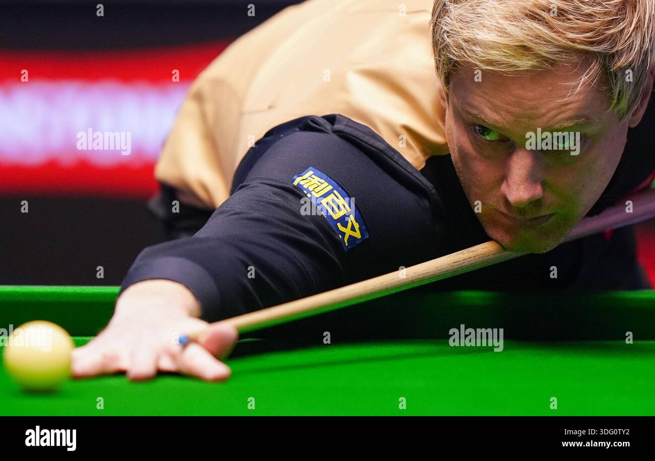 Neil Robertson during his match against Chris Wakelin on on day four of ...