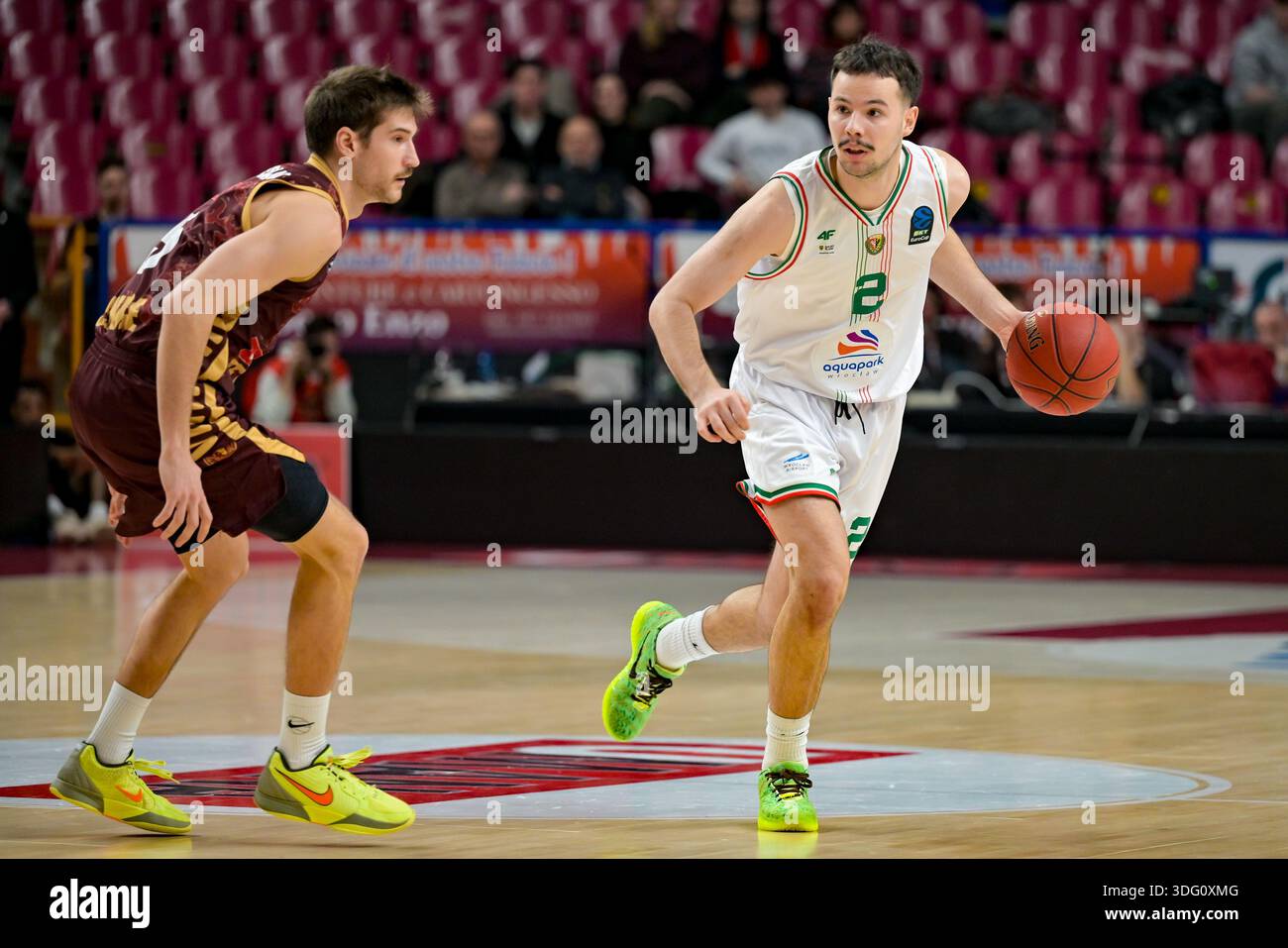 Venice, Italy. 14th Jan, 2026. Slask Wroclan's Aleksander Wisniewski ...