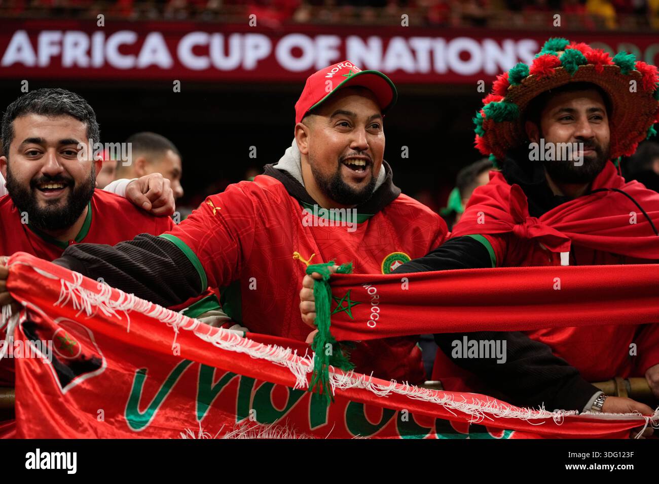 Morocco fans cheer during the Africa Cup of Nations semi-final match ...