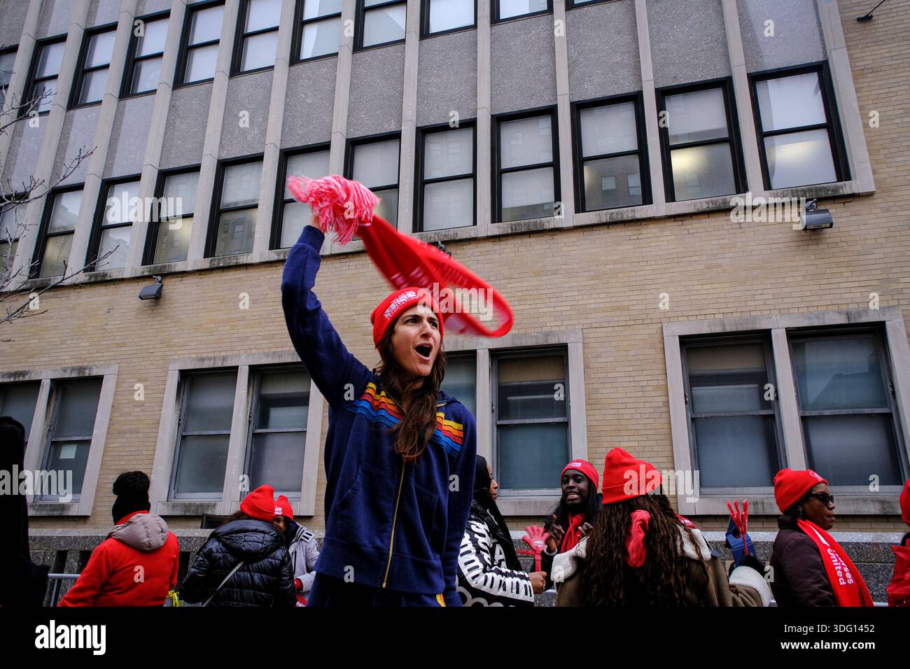 New York, NY, USA. 14th Jan, 2026. Day three of the New York nurses ...