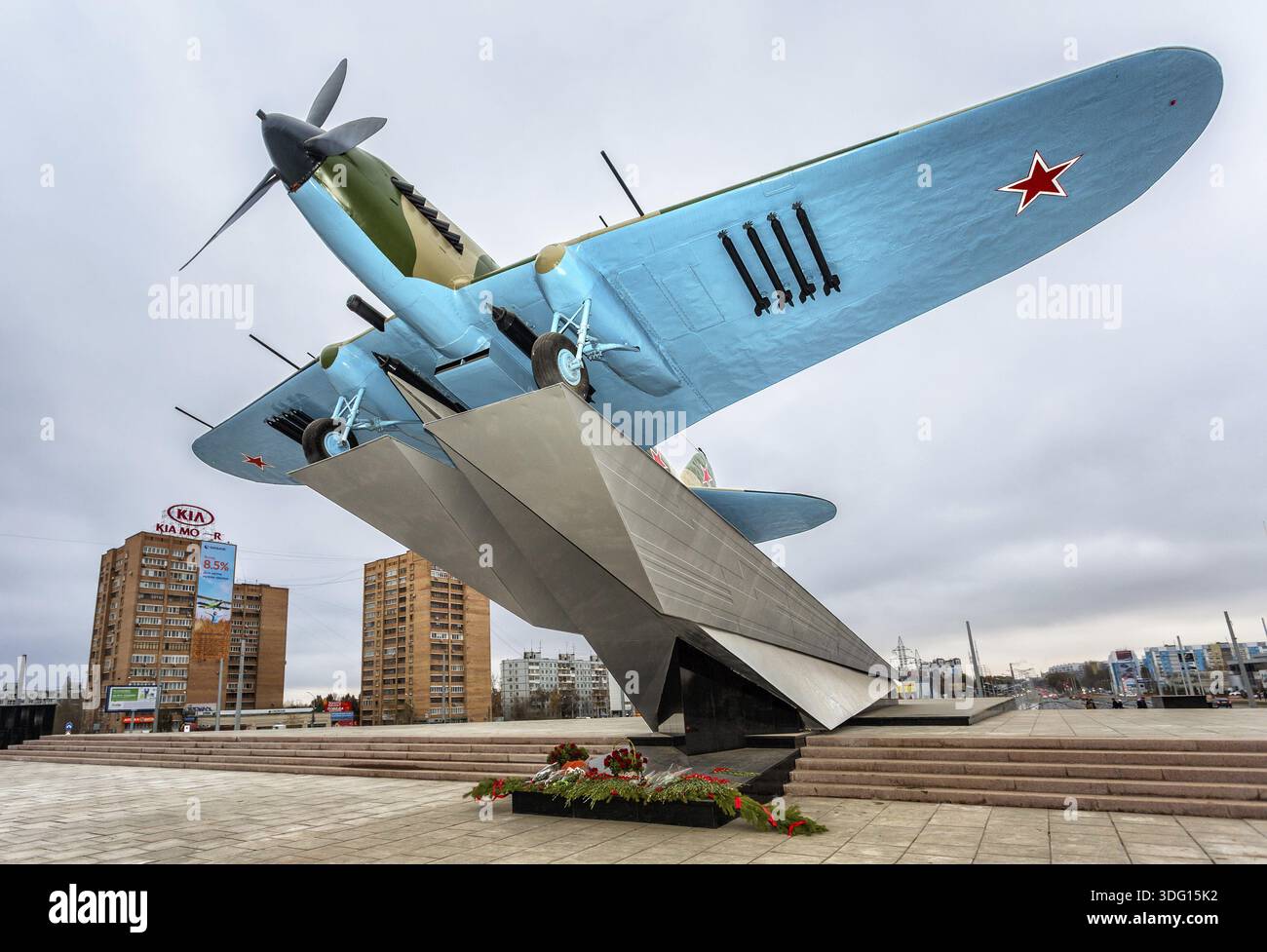 Samara, Russia - November 12, 2017: Monument to low-flying attack ...