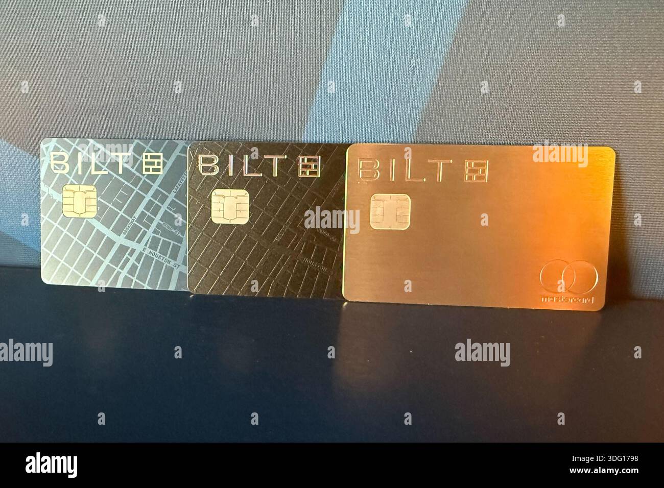 Bilt Obsidian Card, Palladium Card and Blue Card are shown on Wednesday ...
