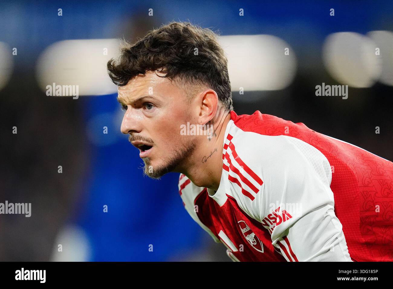 Arsenal's Ben White during the Carabao Cup semi-final first leg match ...