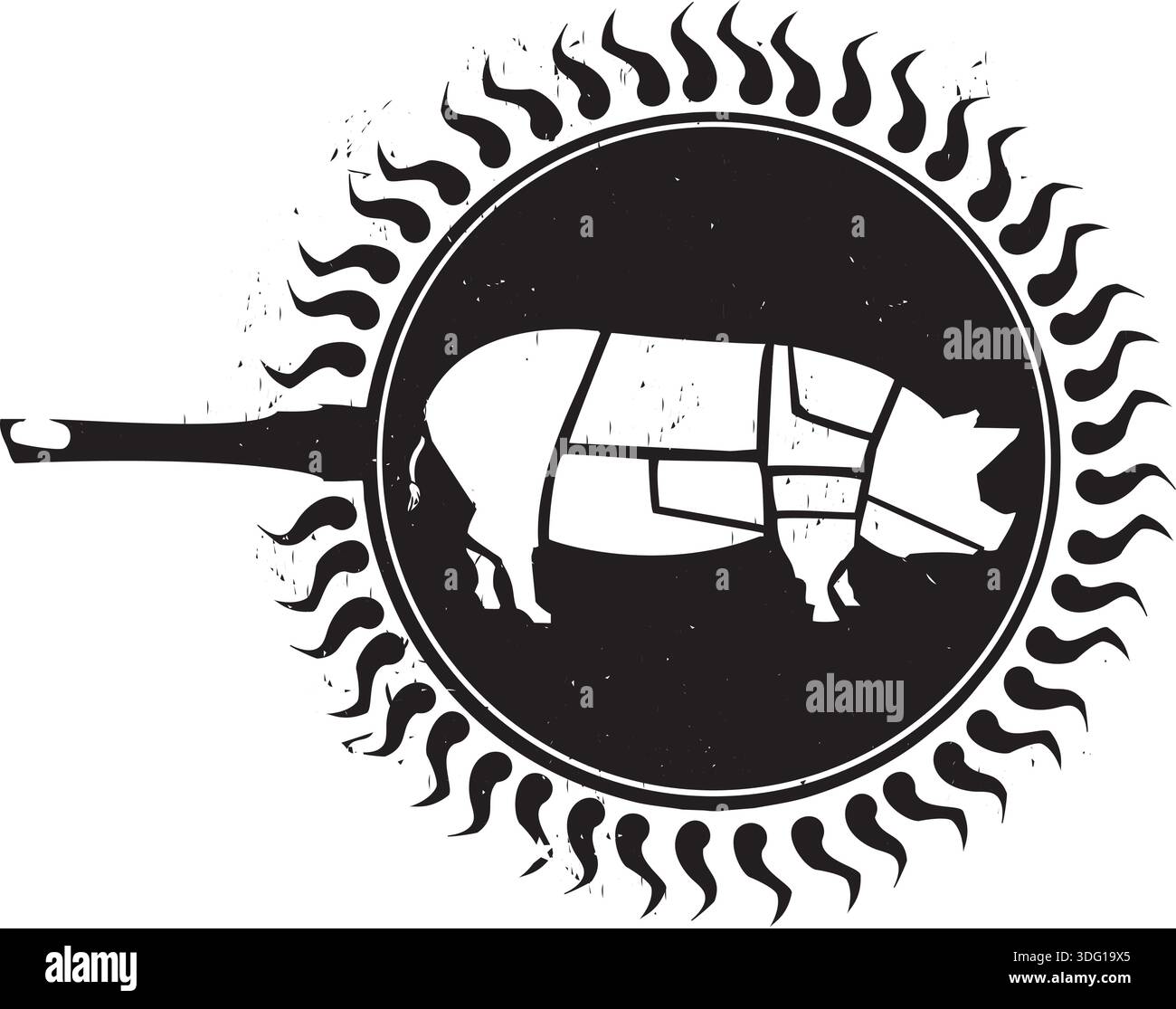 Part of pig bacon Black and White Stock Photos & Images - Alamy