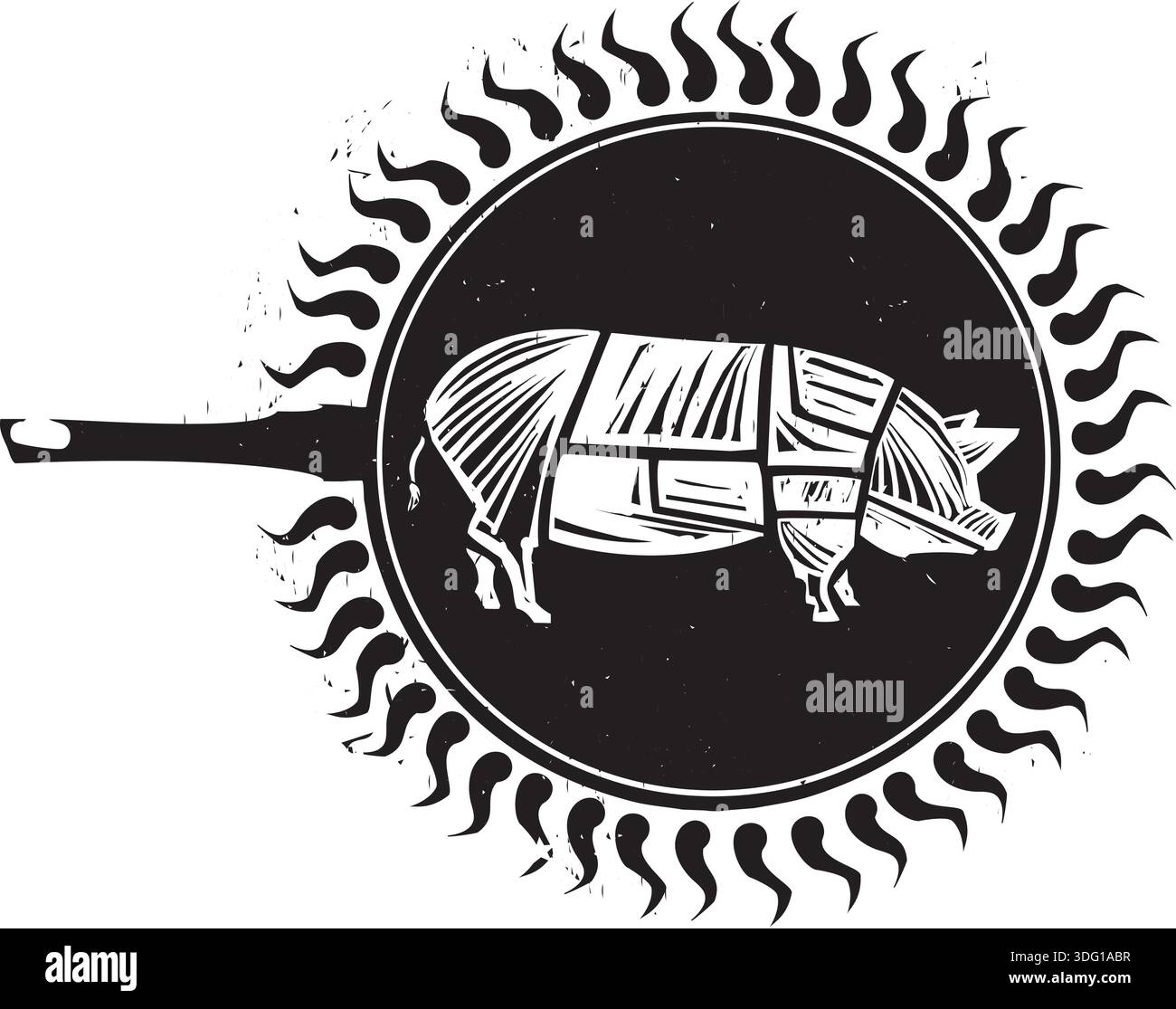 Part of pig bacon Black and White Stock Photos & Images - Alamy