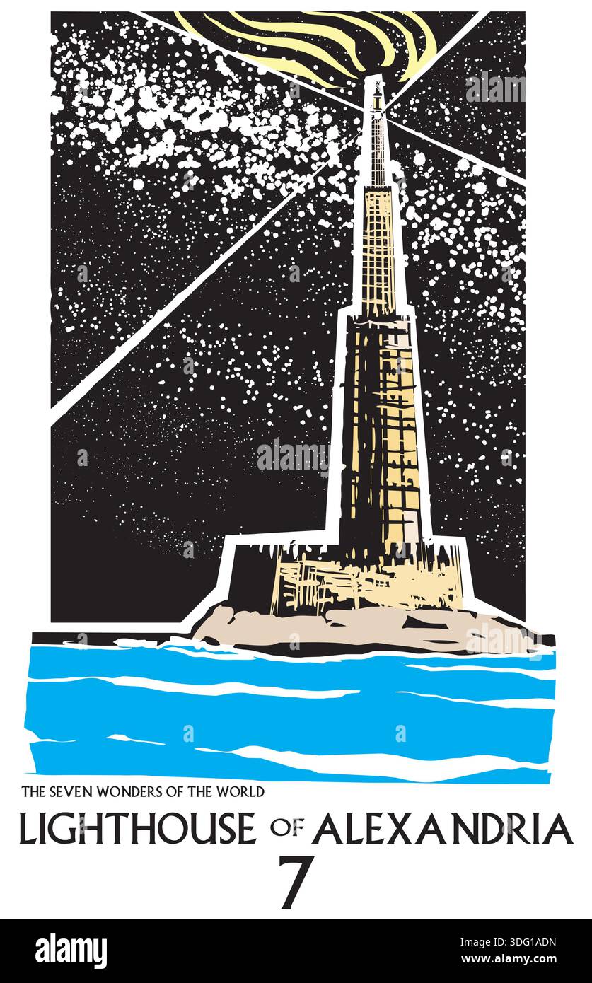 Alexandria lighthouse egypt Stock Vector Images - Alamy