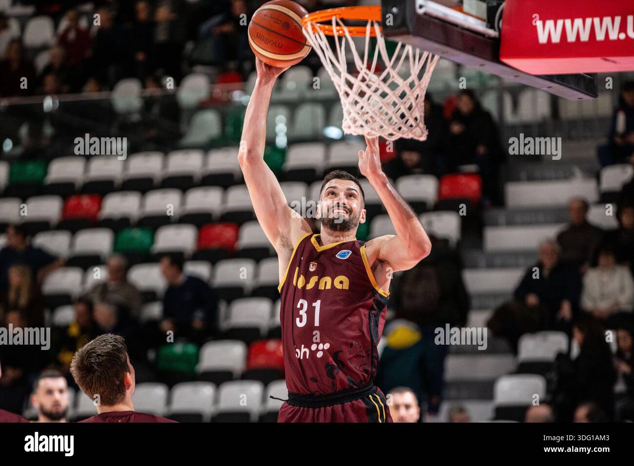 Jure Zubac (KK Bosna) during Pallacanestro Reggiana vs KK Bosna BH ...