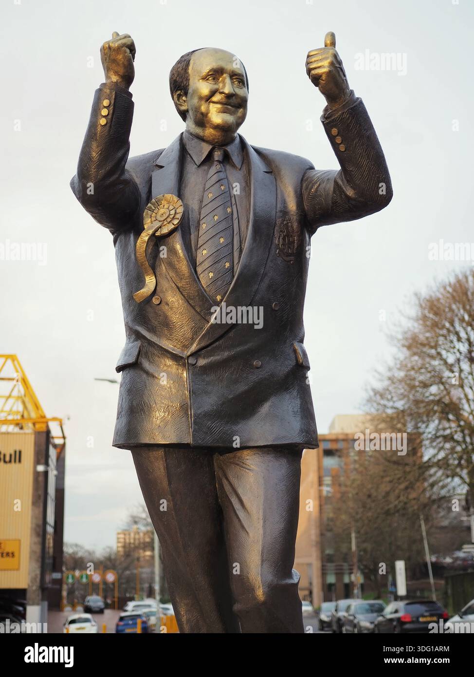 Statue of Sir Jack Hayward at Molineux Stadium, the home of ...