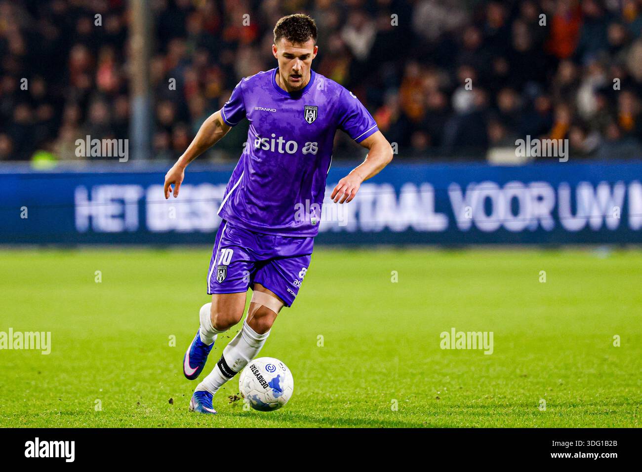 Ajdin Hrustic of Heracles Almelo runs with the ball during the Dutch ...