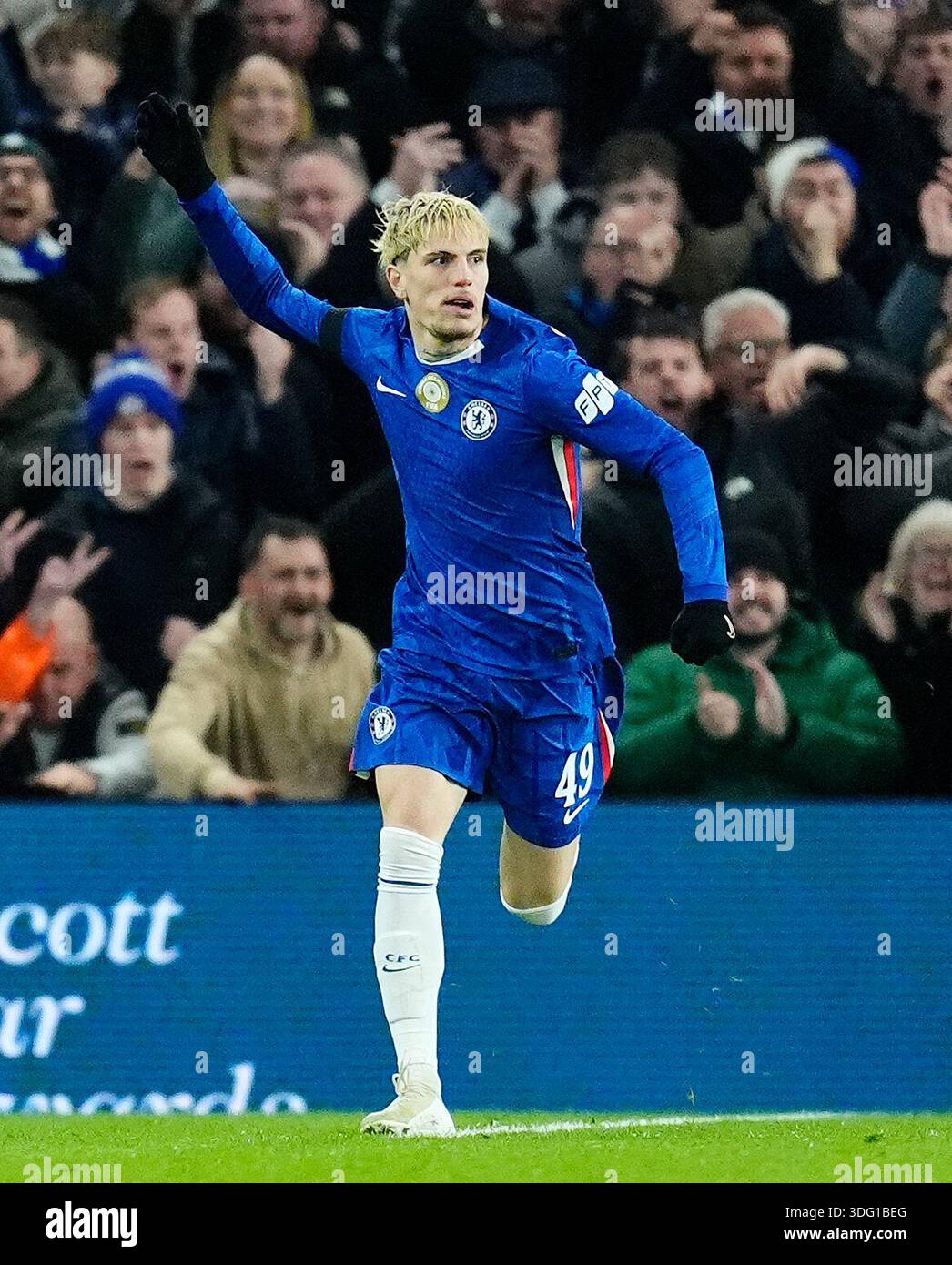 Chelsea's Alejandro Garnacho celebrates scoring their side's first goal ...