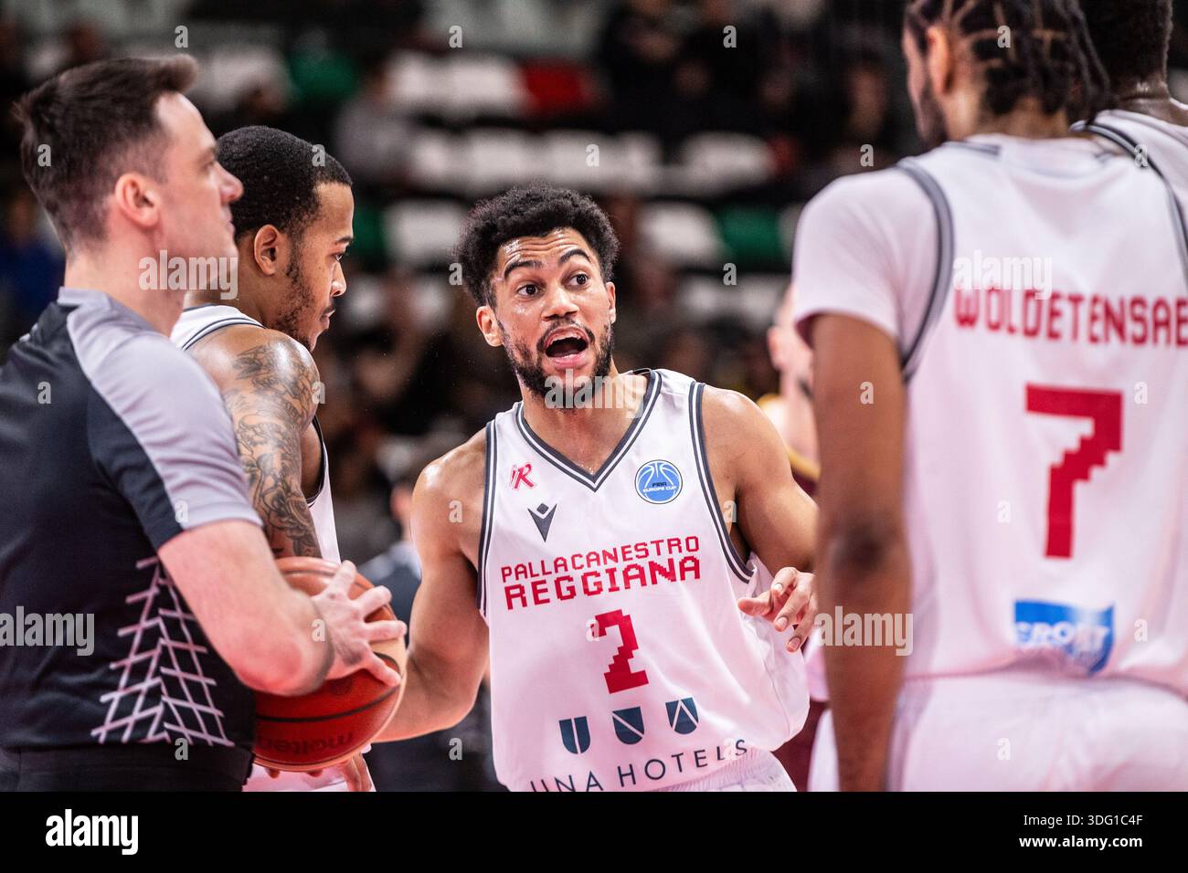 Stephen Brown (Unahotels Reggio Emilia) during Pallacanestro Reggiana ...