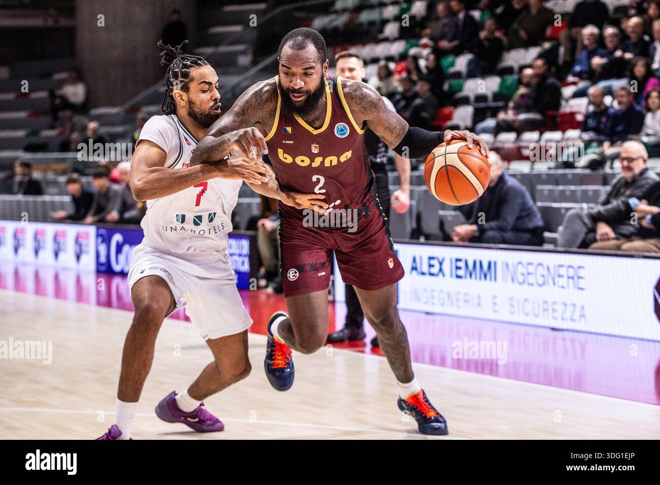 Michael Young (KK Bosna) during Pallacanestro Reggiana vs KK Bosna BH ...