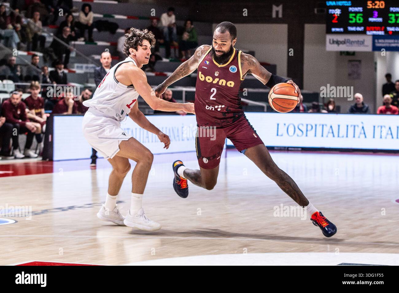 Michael Young (KK Bosna) during Pallacanestro Reggiana vs KK Bosna BH ...