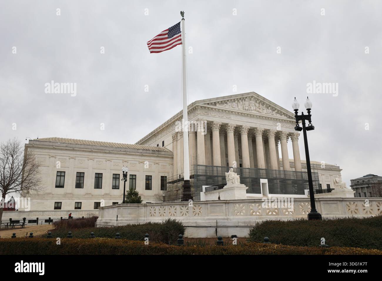 U.S. Supreme Court is seen, Wednesday, Jan. 14, 2026, in Washington ...