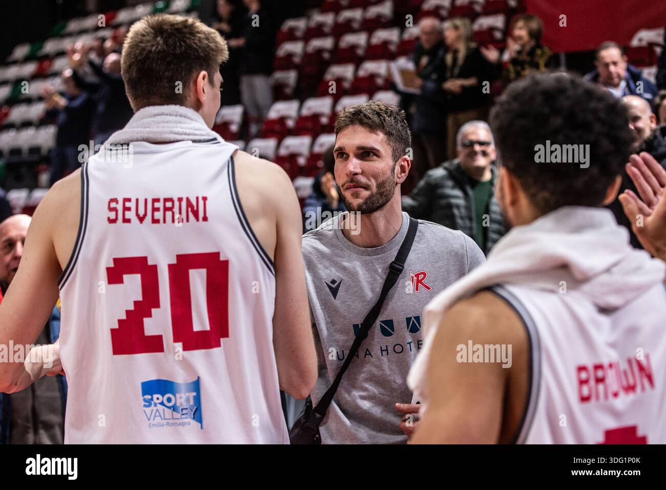 riccardo Rossato (Unahotels Reggio Emilia) during Pallacanestro ...