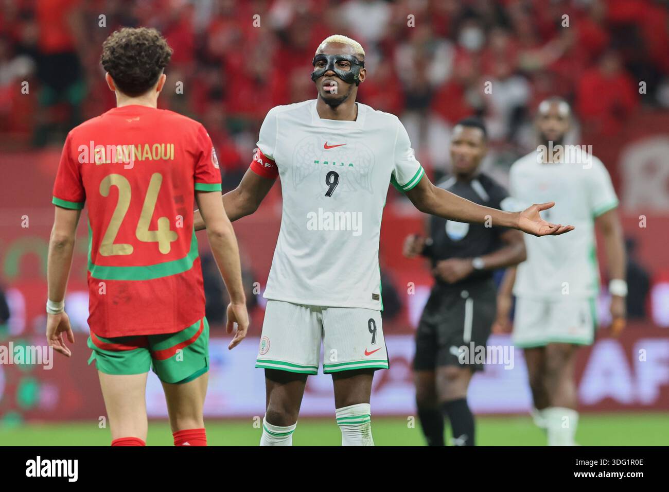 Nigeria's Victor Osimhen reacts during the Africa Cup of Nations semi ...
