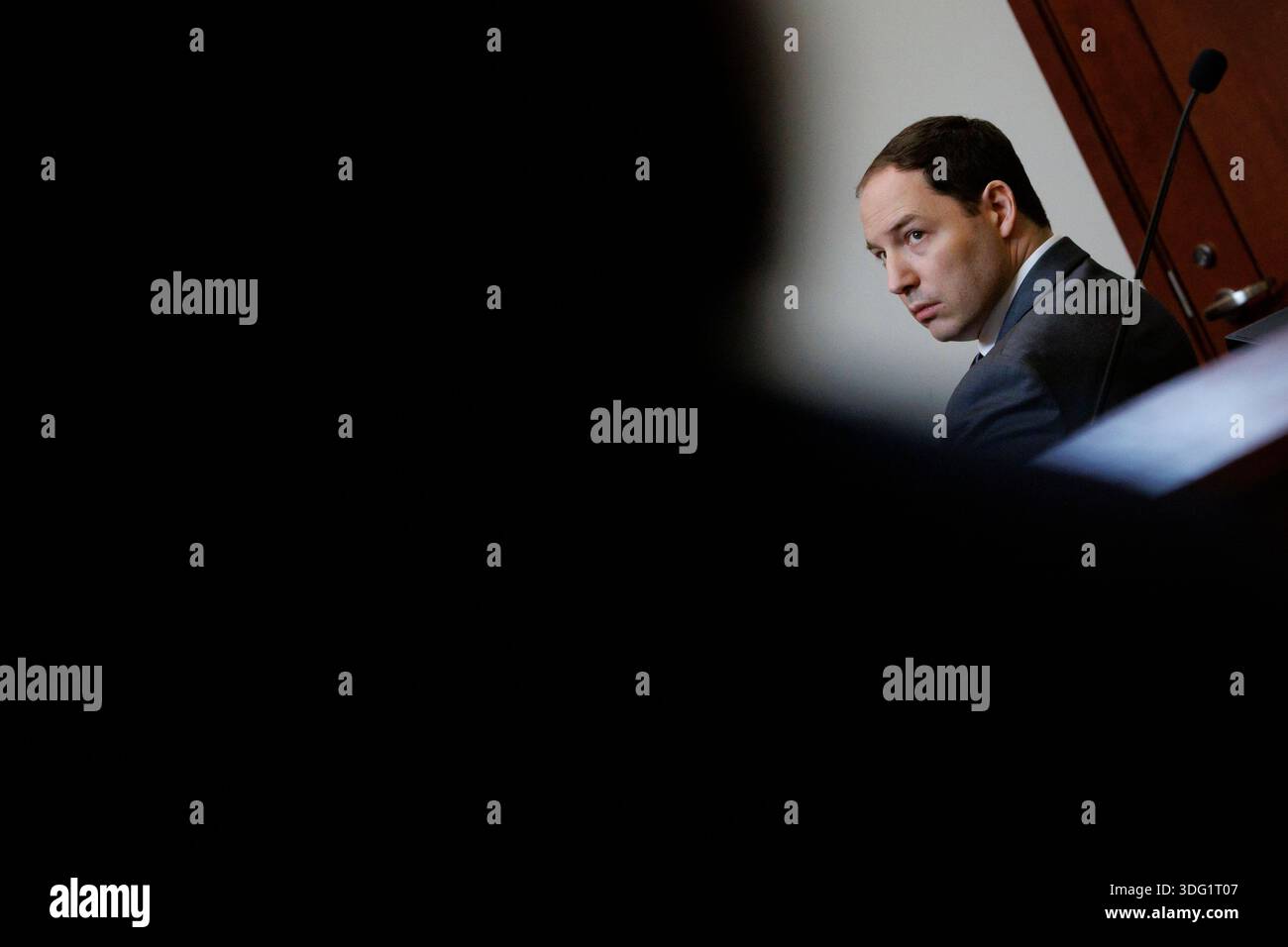 Brendan Banfield testifies during his double murder trial in Fairfax ...